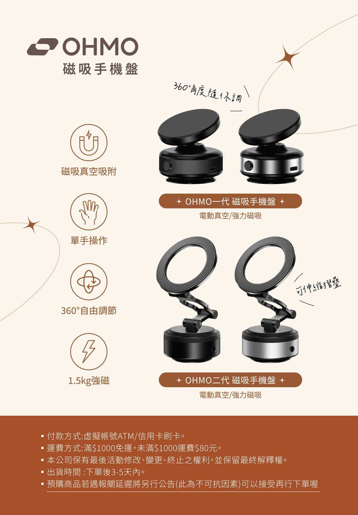 OHMO 磁吸手機盤-(活動)